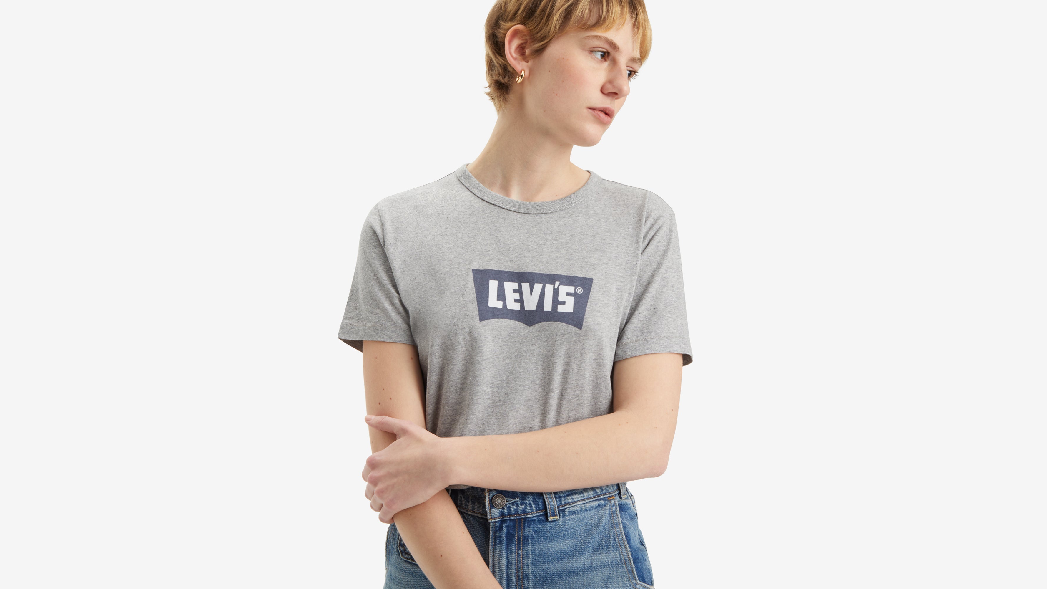 Women s Graphic Iconic Tee In Grey Grab Yours Now