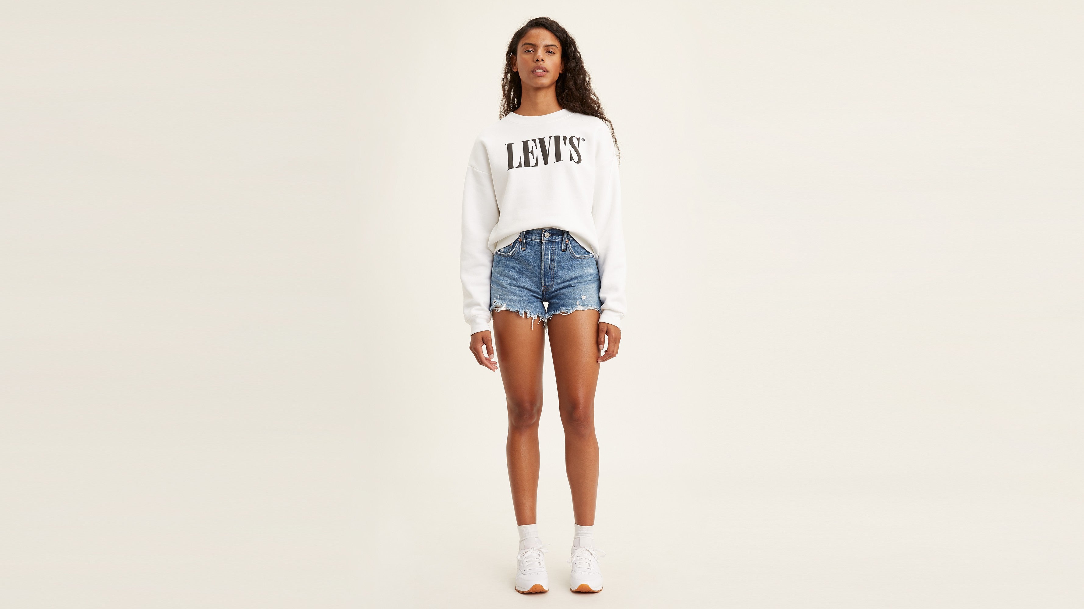 Women's 501® Original High-Rise Jean Shorts Med Indigo